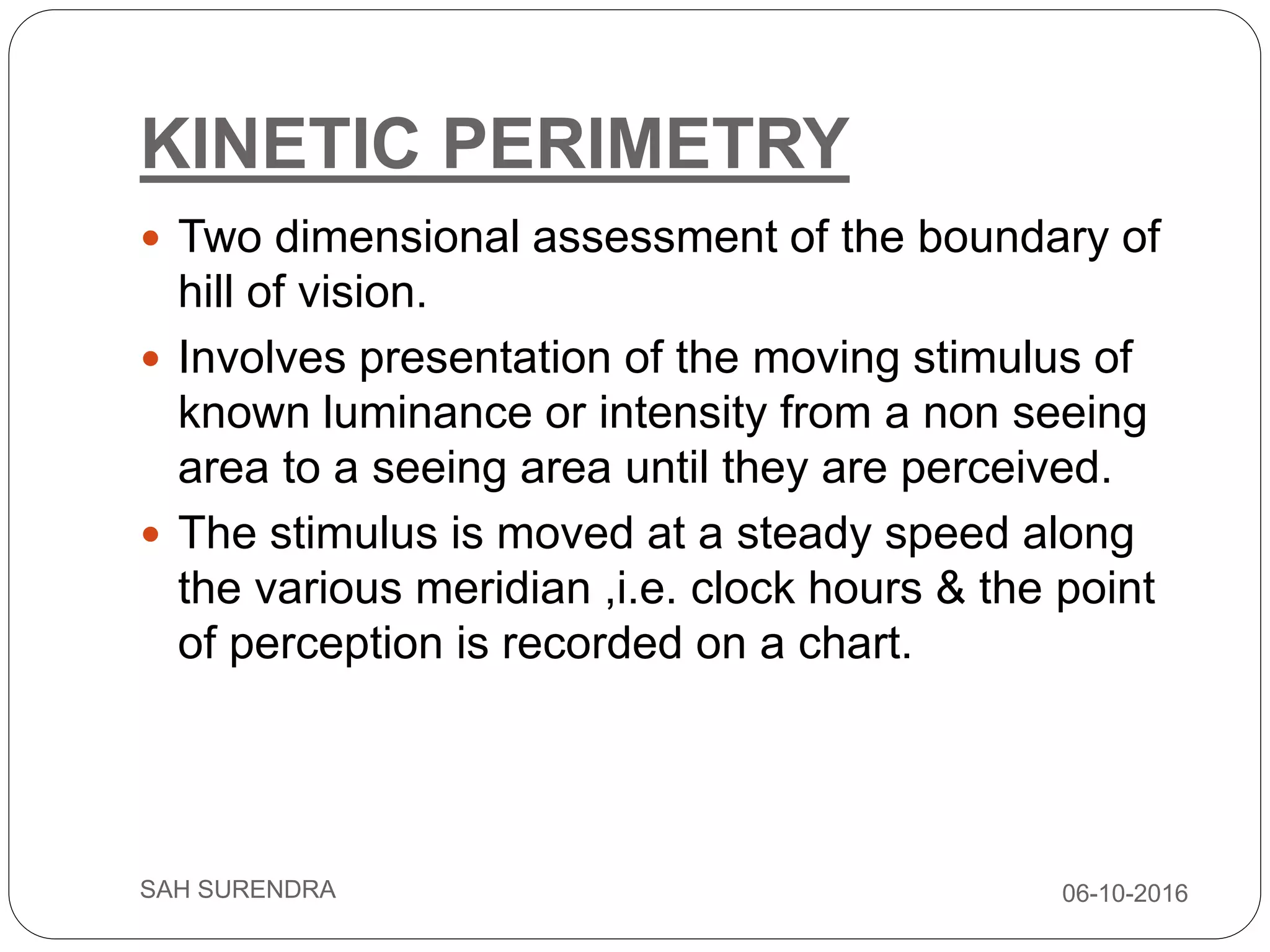 Perimetry by surendra | PPTX