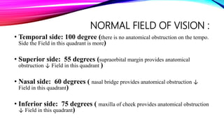 Perimetry & Effects of lesions at different levels of VISUAL PATHWAY ...