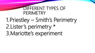 Perimetry revised by Pandian M, Dept of Physiology, DYPMC, KOP, MH | PPTX