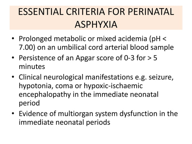 Perinatal asphyxia | PPTX