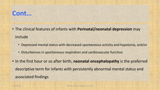 PERINATAL ASPHYXIA cause, complications and treatment | PDF