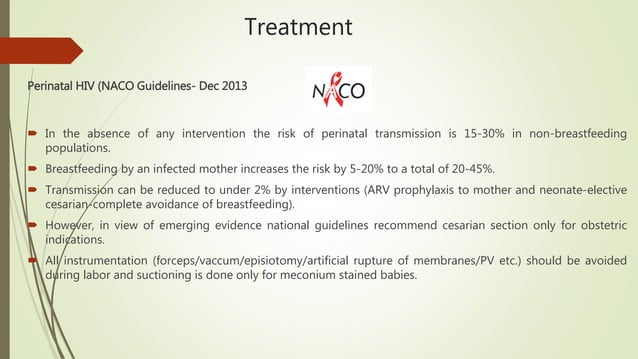 Perinatal HIV- Prevention of Parent to child transmission (PPTCT ...