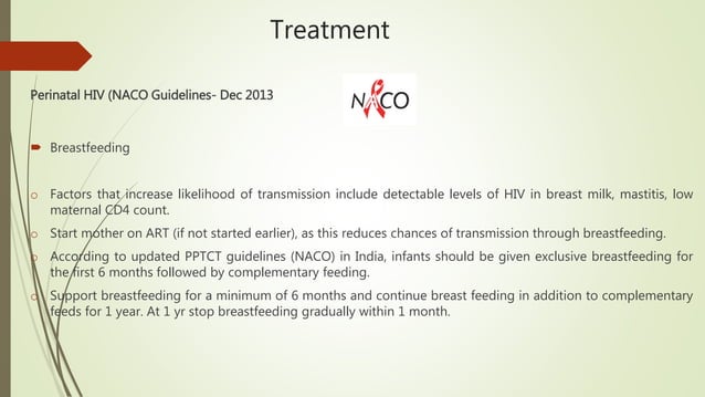 Perinatal HIV- Prevention of Parent to child transmission (PPTCT ...
