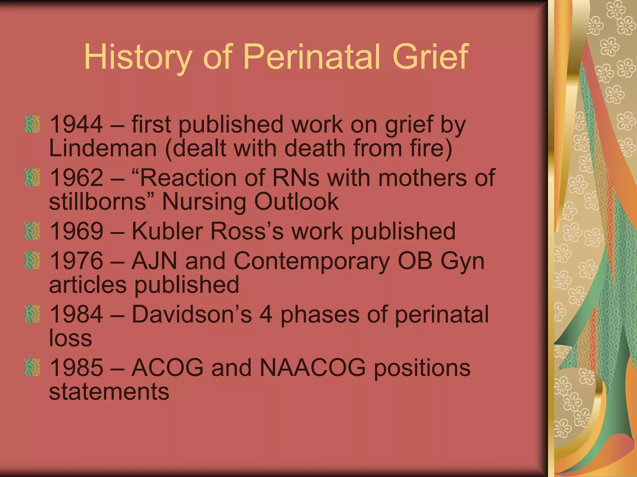 Perinatal loss 2012 | PPTX