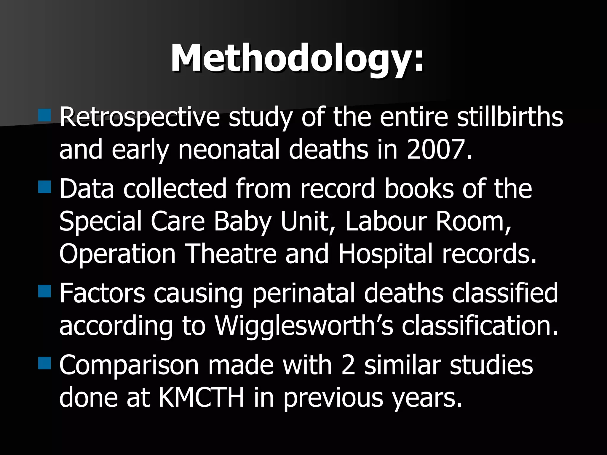 Perinatal Mortality Trend at KMC Teaching Hospital | PPT