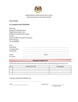 MOF Perincian bank | PDF