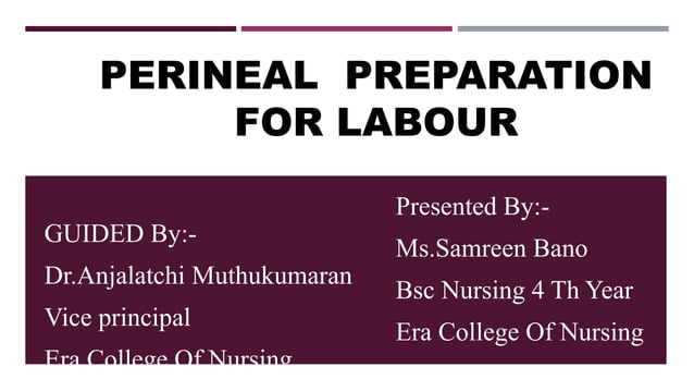 Perineal care | PPTX
