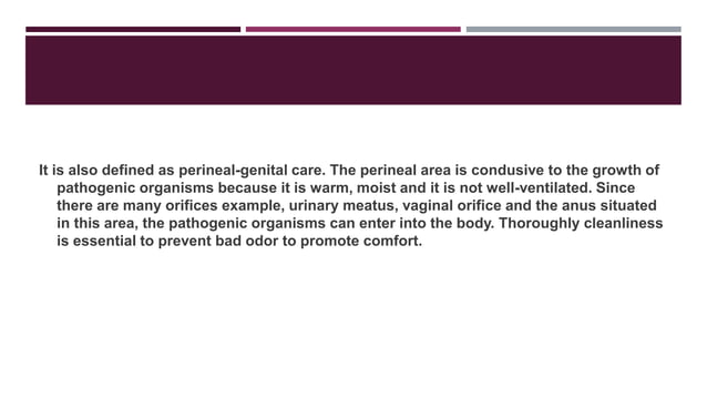 Perineal care | PPTX