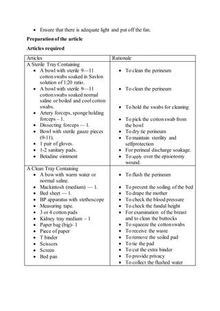 Perineal care | DOCX