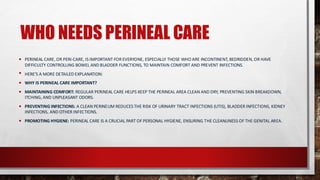 Perineal care copy.pdf cleaning of the genetalia with soap and water | PDF