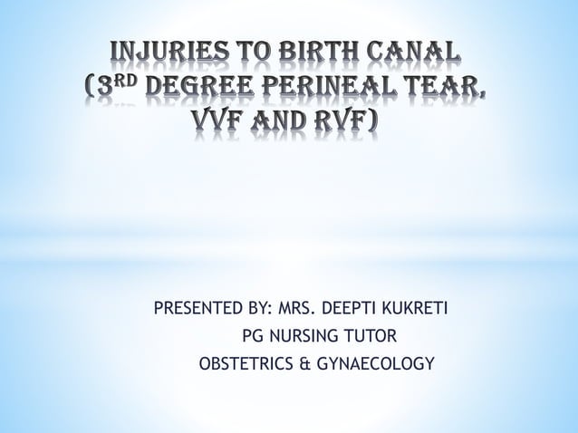 perineal tear ppt.pdf | Pregnancy | Reproductive Health