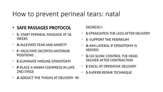 PERINEAL TEARS classification and management | PPTX