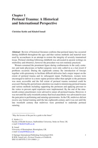 Perineal trauma at childbirth | PDF