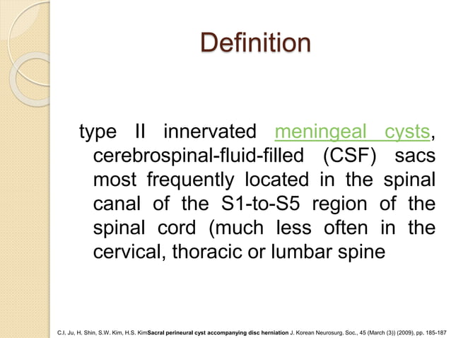 Perineural cysts | PPTX | Brain and Nervous System Disorders | Diseases ...