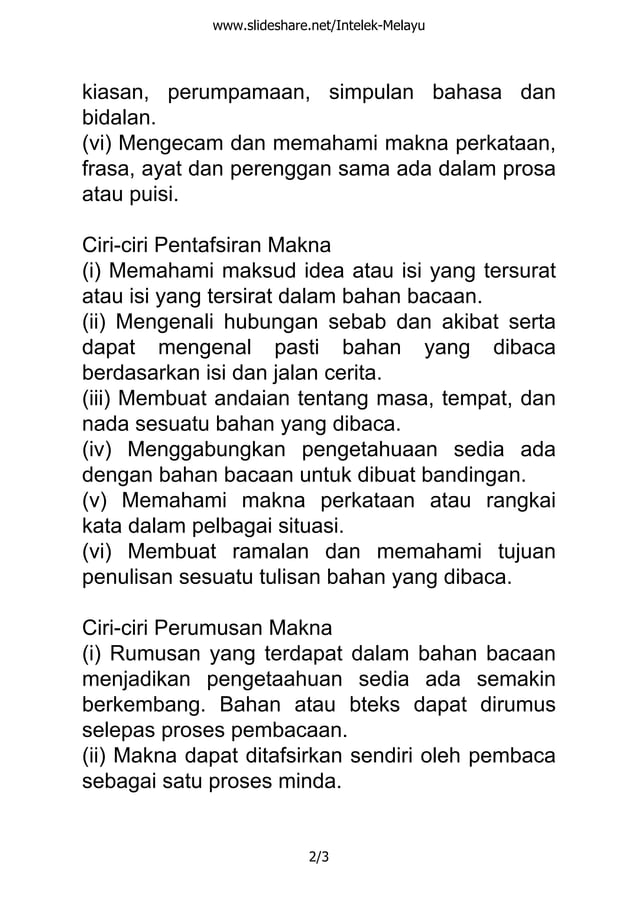 Peringkat Pemahaman Membaca | PDF