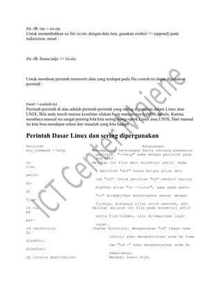 Perintah dasar-di-linux-dan-unix | PDF