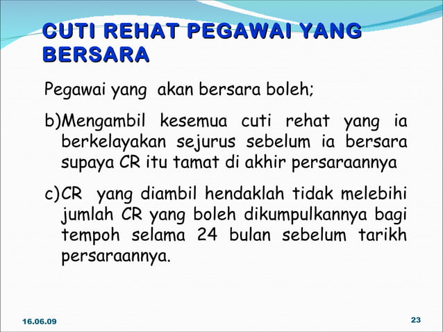 Perintah am bab c (cuti) | PPT