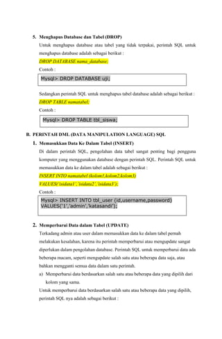 Perintah bahasa Query (SQL) | PDF