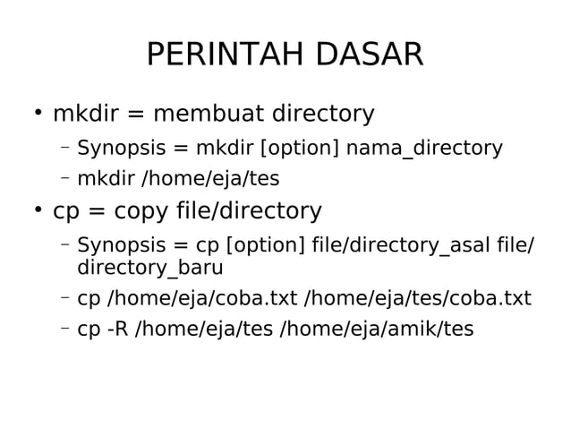 Perintah dasar | PPT