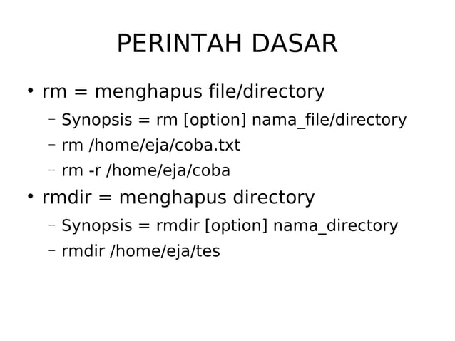 Perintah dasar | PPT