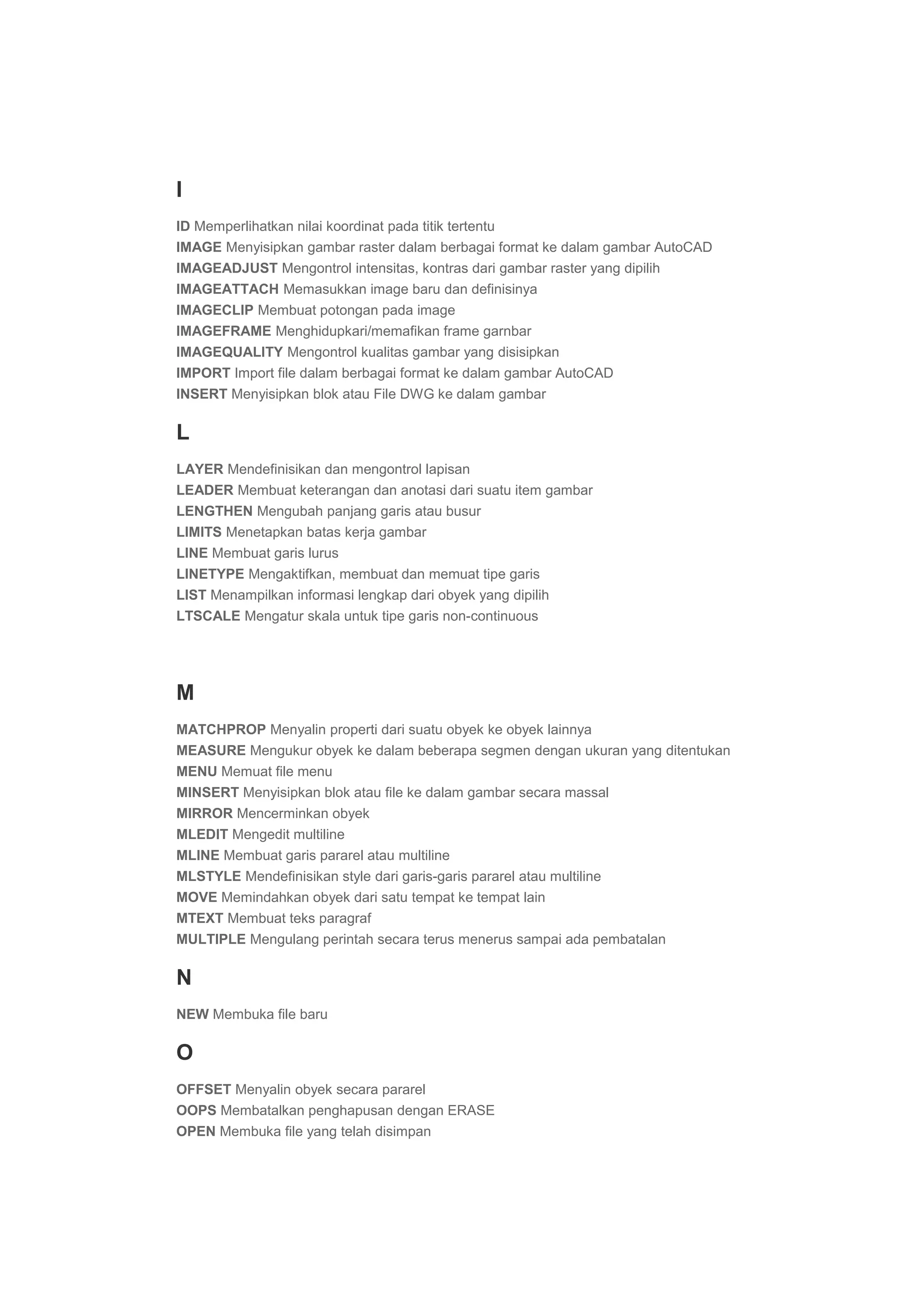 Perintah dasar dan fungsinya pada autocad | DOC