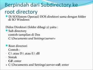 Perintah dasar dos | PPT