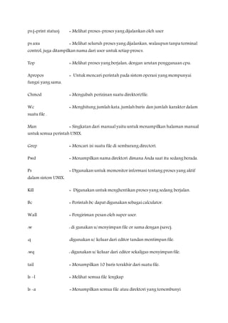 Perintah dasar linux | PDF