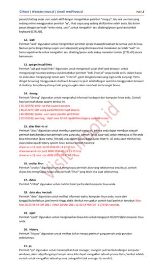 Perintah dasar linux | PDF