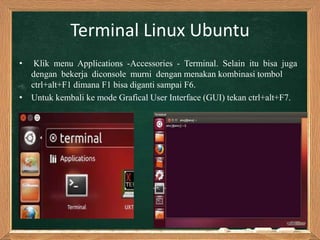 Perintah dasar linux dan fungsi fungsinya | PPTX