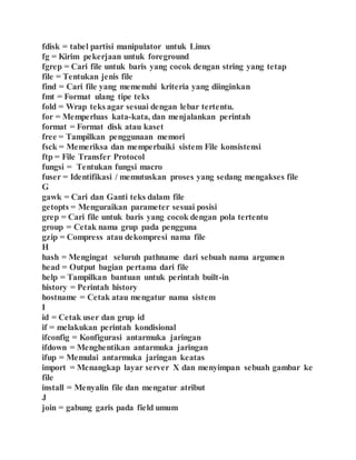 Perintah dasar linux | DOCX
