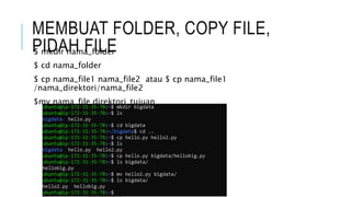 Perintah dasar sistem operasi linux | PPTX