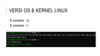 Perintah dasar sistem operasi linux | PPTX