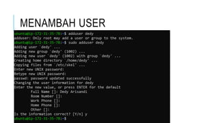 Perintah dasar sistem operasi linux | PPTX