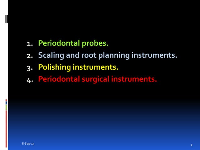 Perio. instrumentation | PPTX