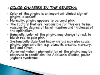 Gingival inflammation & clinical features of gingivitis | PPTX