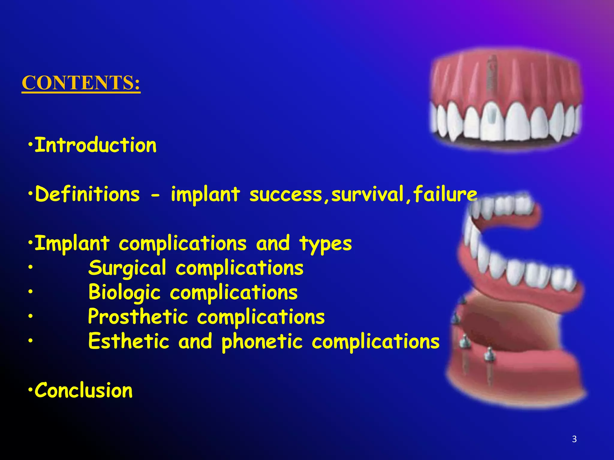 IMPLANT related complications | PPTX
