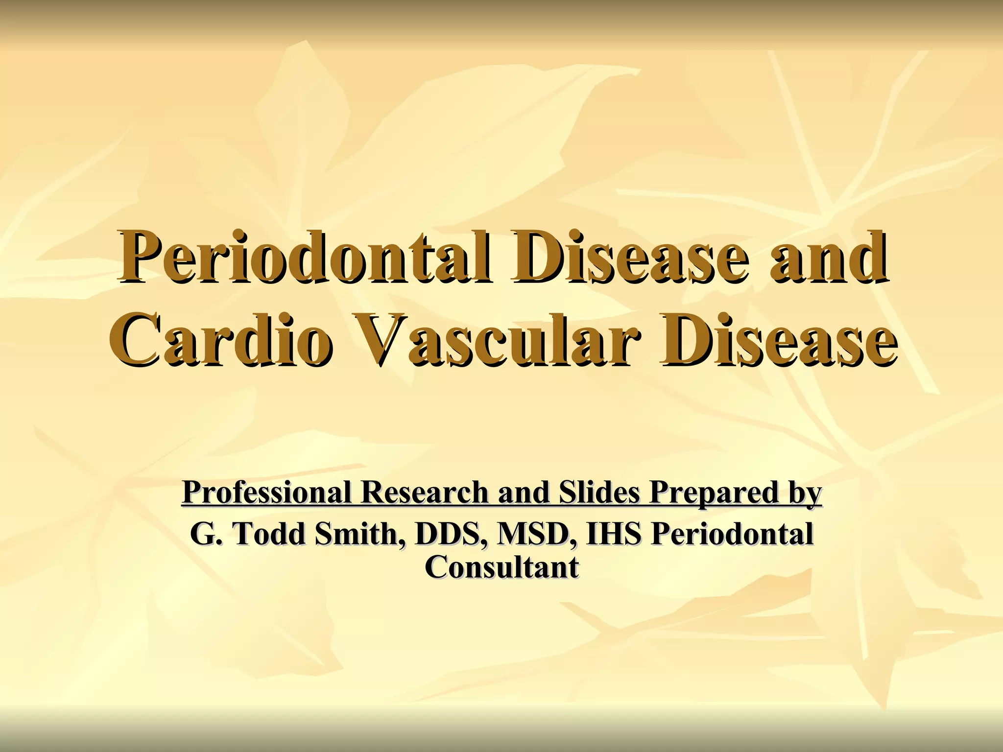 Perio And Cvd | PPT