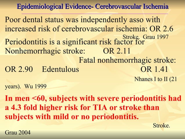 Perio And Cvd | PPT | Heart and Cardiovascular Diseases | Diseases and ...