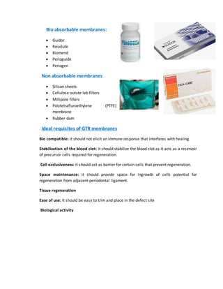 Advanced periodontal regenerations | DOCX | Bone and Joint Conditions ...