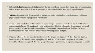 PERIO CONSIDERATIONS IN prosthodontics ppt | PPTX