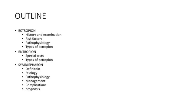 PERIOCULAR MALPOSITIONS AND INVOLUTIONAL CHANGES.pptx | Eye and Vision ...