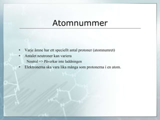 Periodiska systemt och atomer | PPT