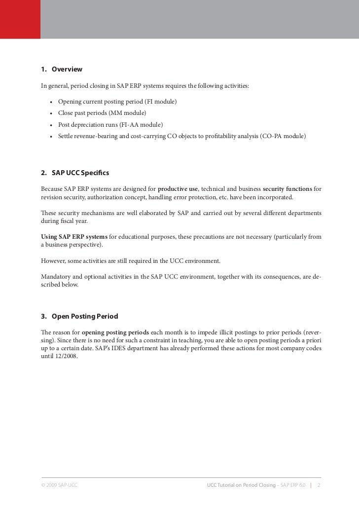 Sap Controlling Month End Activities For Kids - firstlidiy