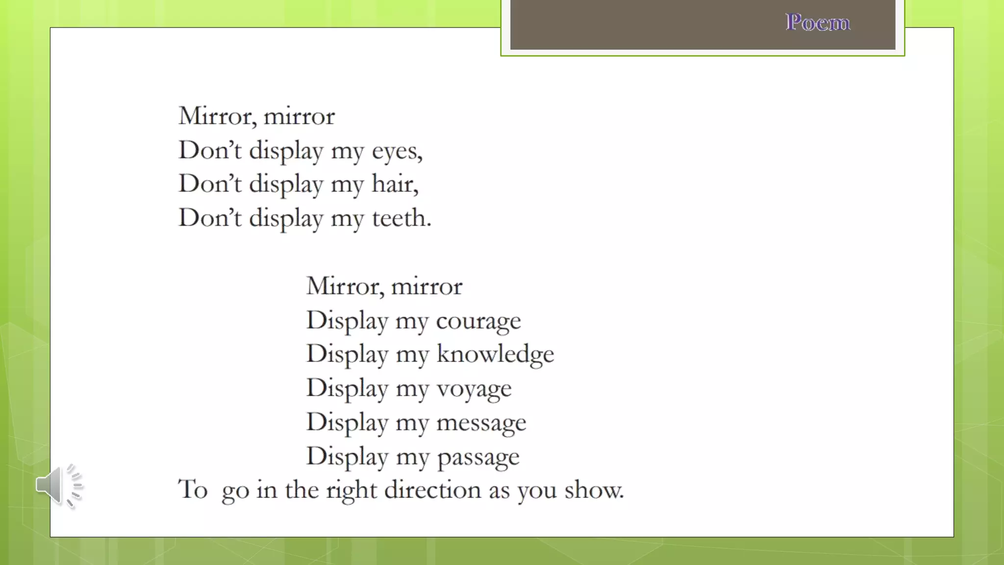 mirror mirror | PPT