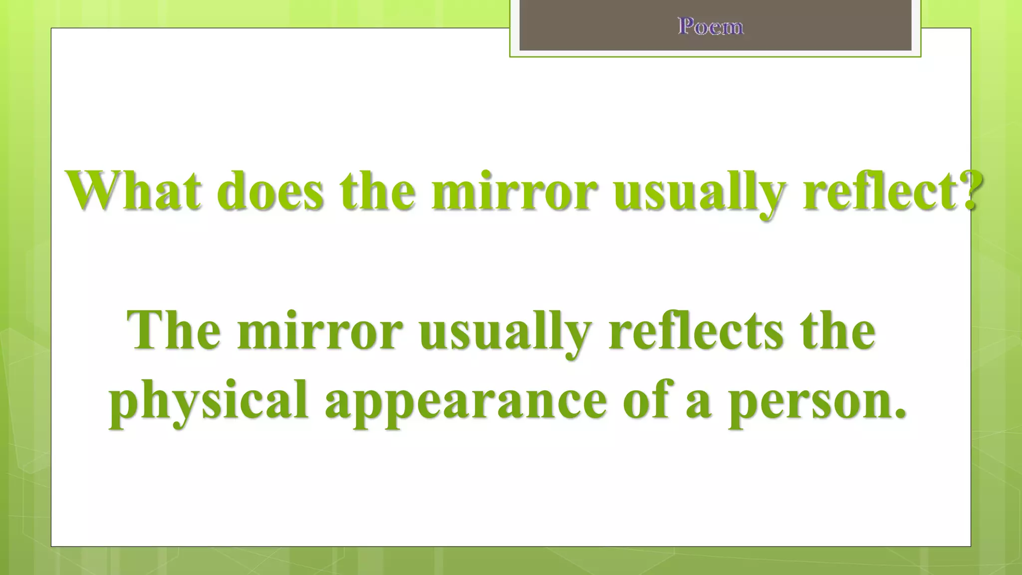 mirror mirror | PPT