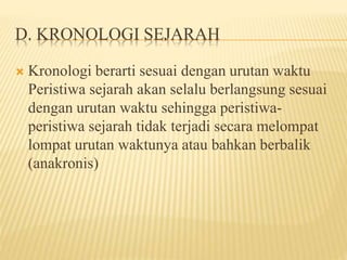 Periode, Kronologis dan Manfaat Belajar Sejarah | PPTX