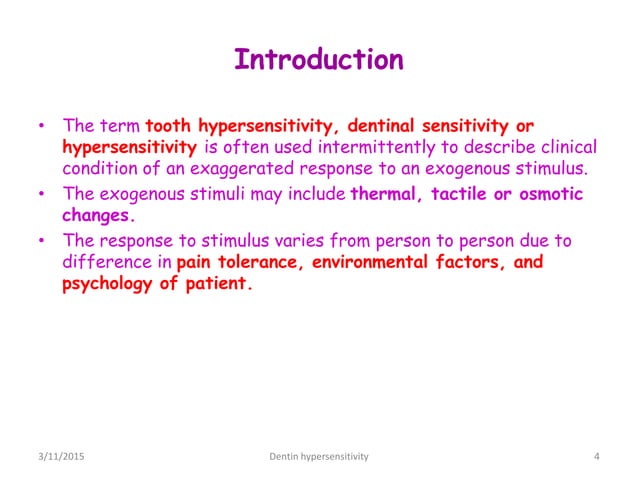 dentin hypersensitivity | PPTX | Dental Health | Diseases and Conditions