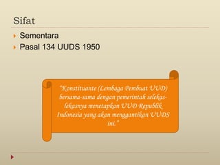 Periode Berlakunya UUDS 1950 | PPTX