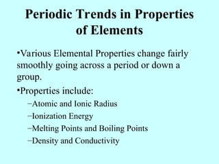 periodic properties ( periodicity in elements) | PPT