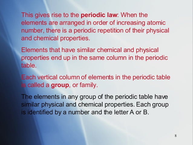 Periodic Table Chapter 14 | PPT